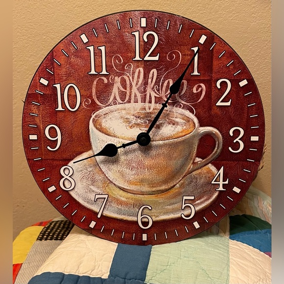 LaCrosse | Wall Decor | Lacrosse Clock Co Coffee Clock Battery Operated ...